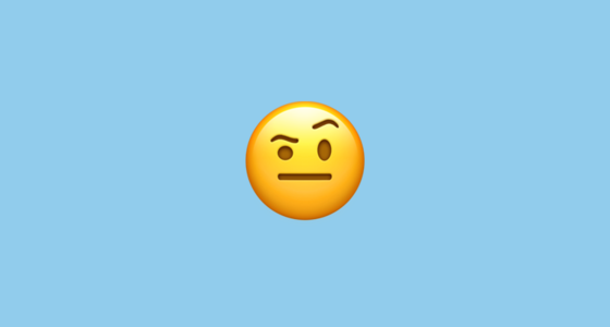 🤨 Face with Raised Eyebrow Emoji on Apple iOS 15.4