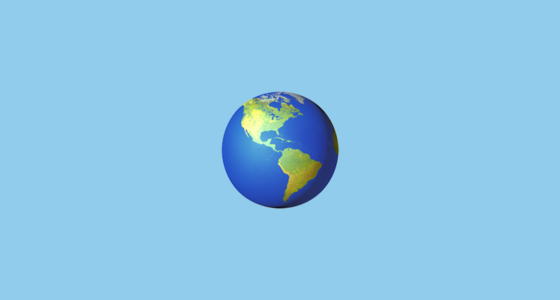 🌎 Globe Showing Americas Emoji on Apple iOS 15.4