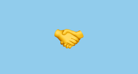 🤝 Handshake Emoji on Apple iOS 15.4