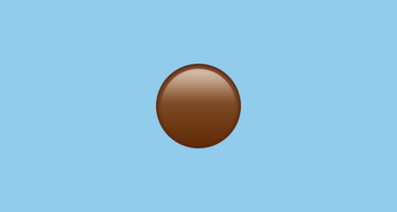 🟤 Brown Circle Emoji on Apple iOS 15.4