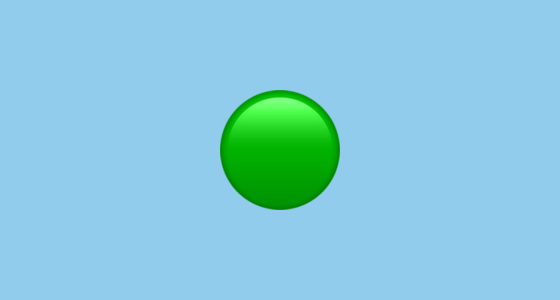 🟢 Green Circle Emoji on Apple iOS 15.4