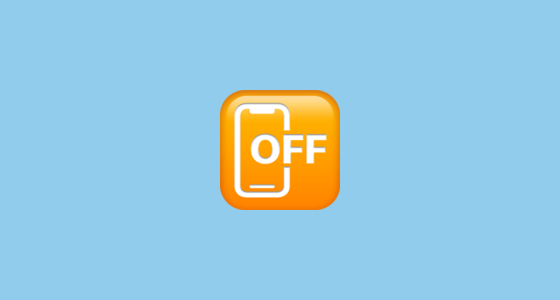 📴 Mobile Phone Off Emoji on Apple iOS 15.4