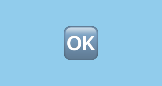 🆗 OK Button Emoji on Apple iOS 15.4