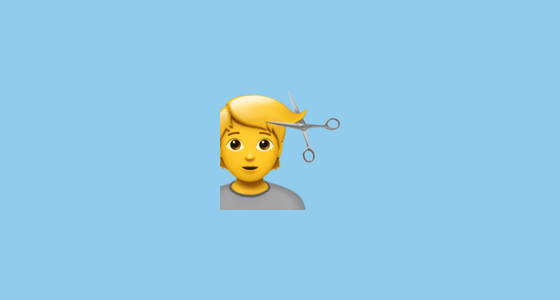 💇 Gunting Rambut Emoji on Apple iOS 15.4