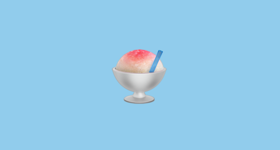 🍧 Shaved Ice Emoji on Apple iOS 15.4