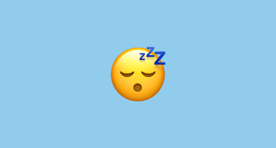 😴 Sleeping Face Emoji on Apple iOS 15.4