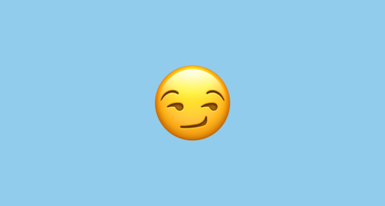 😏 Smirking Face Emoji on Apple iOS 15.4