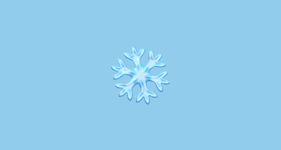 ️ Snowflake Emoji on Apple iOS 15.4