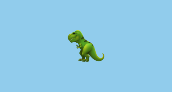 🦖 T-Rex Emoji on Apple iOS 15.4