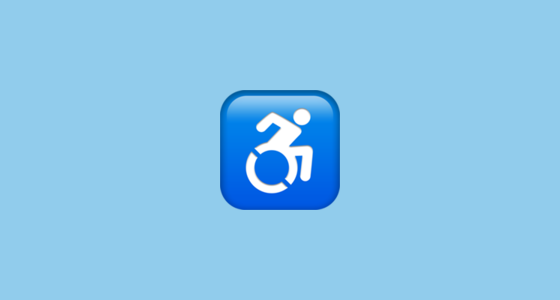 ♿ Wheelchair Symbol Emoji on Apple iOS 15.4