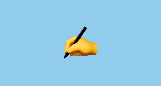 ️ Writing Hand Emoji on Apple iOS 15.4