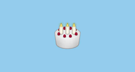 🎂 Birthday Cake Emoji on Apple iOS 9.1