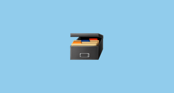 🗃️ Card File Box Emoji on Apple iOS 9.1