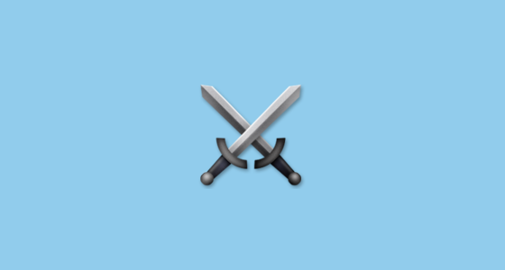 ⚔️ Crossed Swords Emoji on Apple iOS 9.1