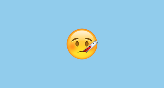 🤒 Face with Thermometer Emoji on Apple iOS 9.1
