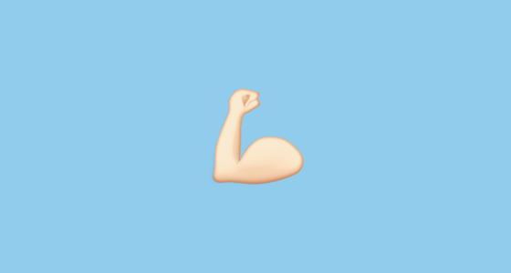 💪🏻 Flexed Biceps: Light Skin Tone Emoji on Apple iOS 9.1