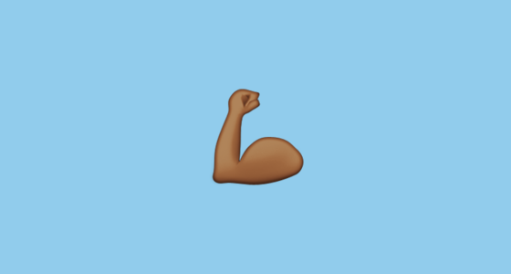 💪🏾 Flexed Biceps: Medium-Dark Skin Tone Emoji on Apple iOS 9.1