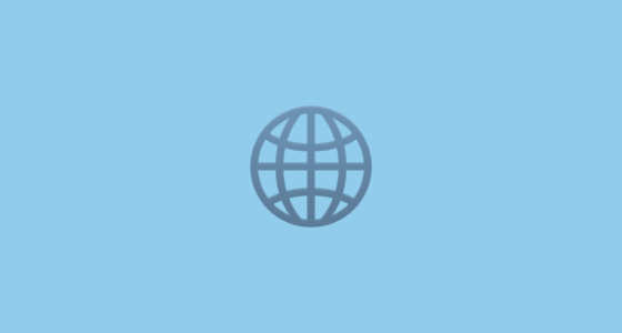 🌐 Globe with Meridians Emoji on Apple iOS 9.1