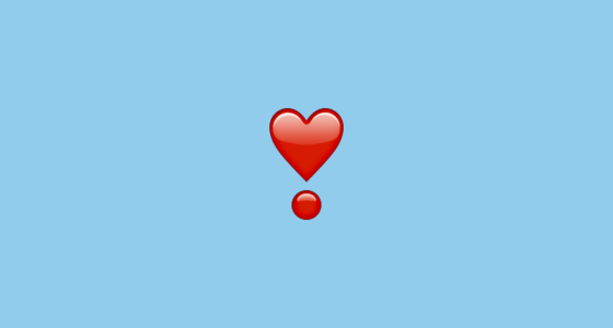 ️ Heart Exclamation Emoji on Apple iOS 9.1