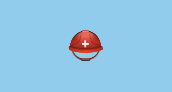 ⛑️ Rescue Worker’s Helmet Emoji on Apple iOS 9.1