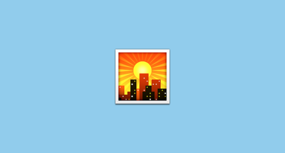 🌇 Sunset Emoji on Apple iOS 9.1