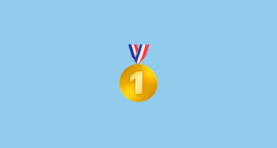 🥇 1st Place Medal Emoji on Apple iOS 16.4