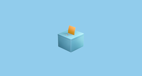 🗳️ Ballot Box with Ballot Emoji on Apple iOS 16.4