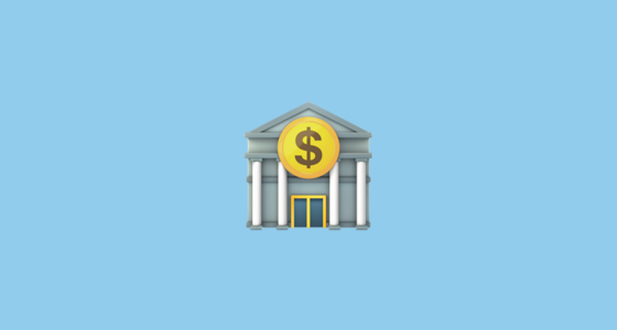 🏦 Bank Emoji on Apple iOS 16.4