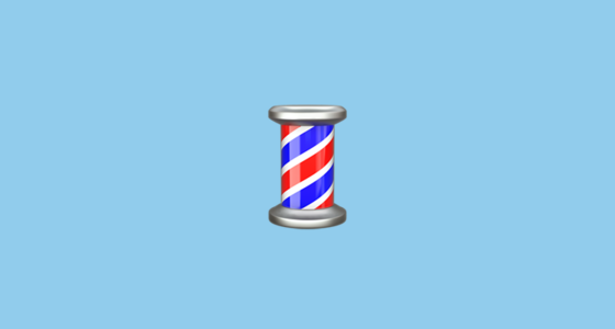 💈 Barbershop-Säule Emoji on Apple iOS 16.4