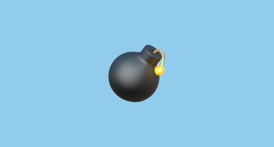 💣 Bomb Emoji on Apple iOS 16.4
