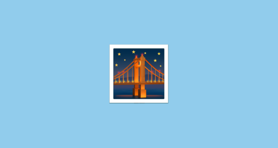🌉 Bridge at Night Emoji on Apple iOS 16.4