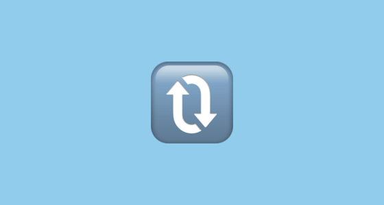 🔃 Clockwise Vertical Arrows Emoji on Apple iOS 16.4
