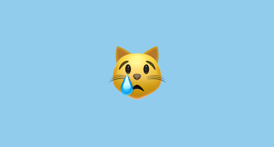 😿 Crying Cat Emoji on Apple iOS 16.4