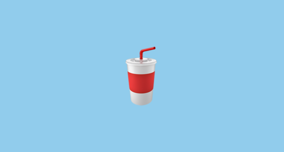 🥤 Cup with Straw Emoji on Apple iOS 16.4