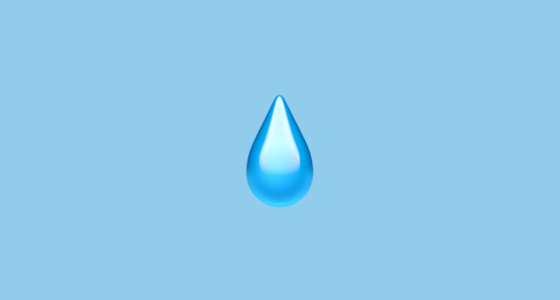 💧 Druppel Emoji on Apple iOS 16.4