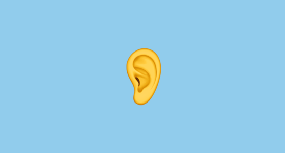 👂 Ear Emoji on Apple iOS 16.4