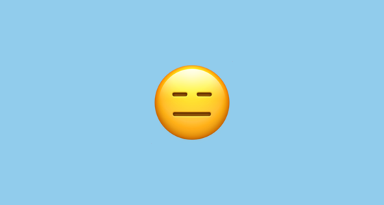 😑 무표정한 얼굴 Emoji on Apple iOS 16.4