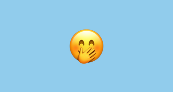 🤭 Visage Avec Une Main Sur La Bouche Emoji on Apple iOS 16.4
