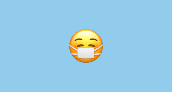 😷 Face with Medical Mask Emoji on Apple iOS 16.4