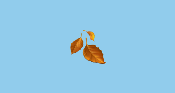 🍂 Fallen Leaf Emoji on Apple iOS 16.4