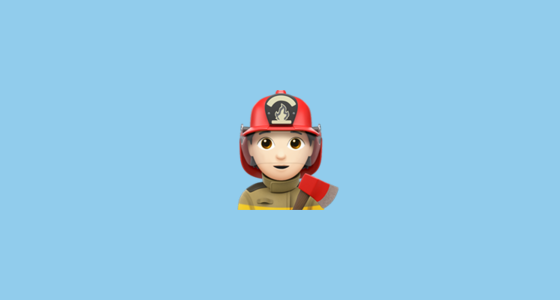 🧑🏻‍🚒 Firefighter: Light Skin Tone Emoji on Apple iOS 16.4