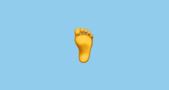 🦶 Voet Emoji on Apple iOS 16.4