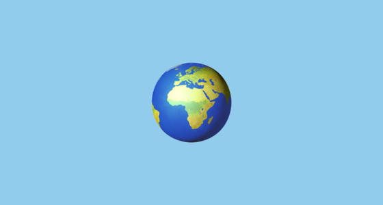 🌍 Globe Showing Europe-Africa Emoji on Apple iOS 16.4