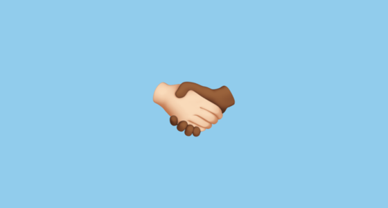 🫱🏻‍🫲🏾 Handshake: Light Skin Tone, Medium-Dark Skin Tone Emoji on Apple ...