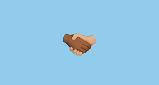 🫱🏾‍🫲🏼 Handshake: Medium-Dark Skin Tone, Medium-Light Skin Tone Emoji on ...