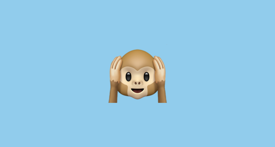 🙉 Hear-No-Evil Monkey Emoji on Apple iOS 16.4