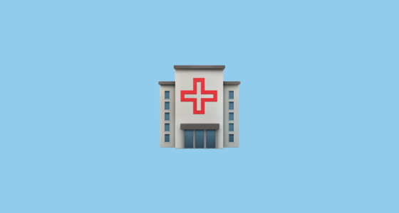 🏥 Hospital Emoji on Apple iOS 16.4