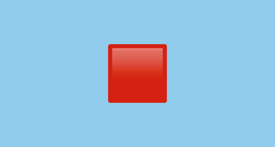 🟥 Red Square Emoji on Apple iOS 16.4