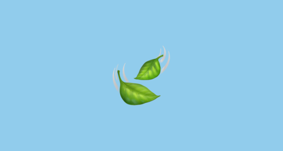 🍃 Leaf Fluttering in Wind Emoji on Apple iOS 16.4