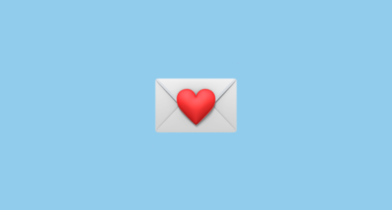 💌 Surat Cinta Emoji on Apple iOS 16.4